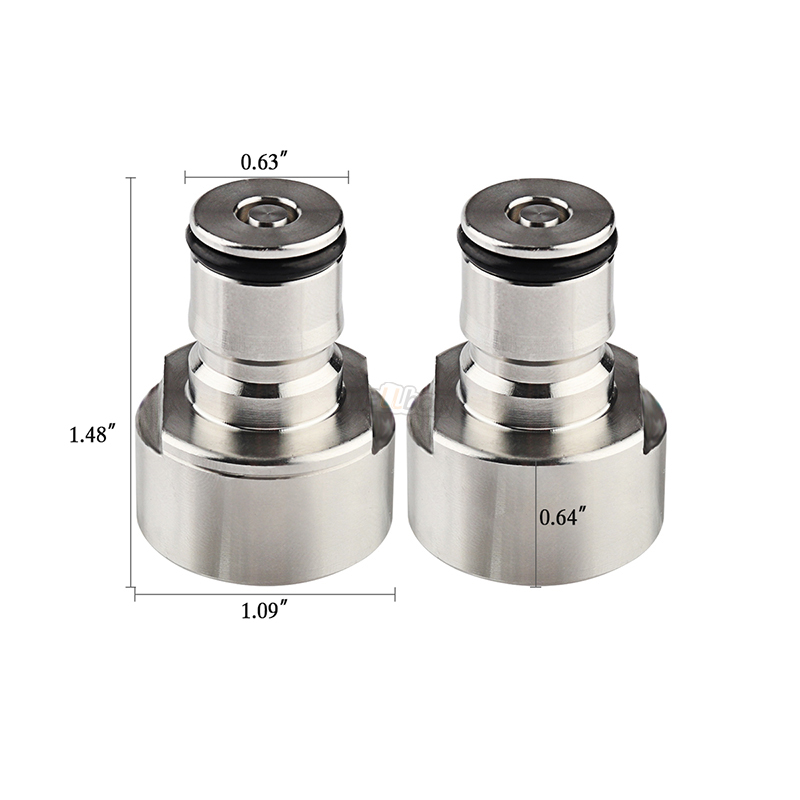 Stainless Steel Keg Coupler Adapter FPT 5 8 Thread Ball Lock Quick
